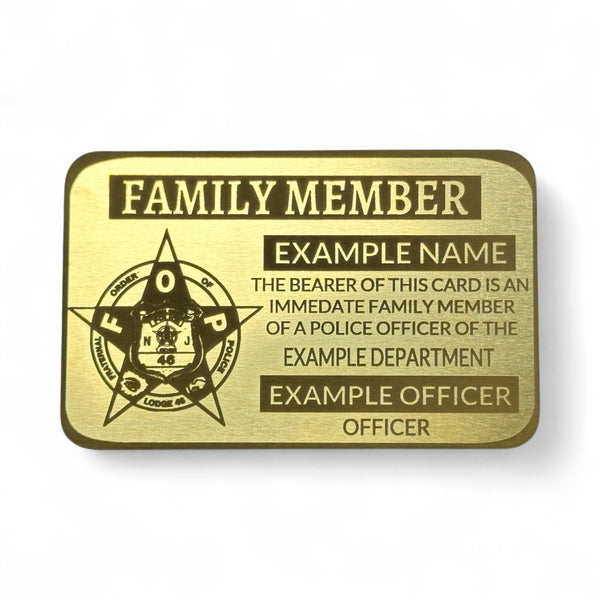 Police Gold Card - PBA/FOP – Elite Engraving NJ
